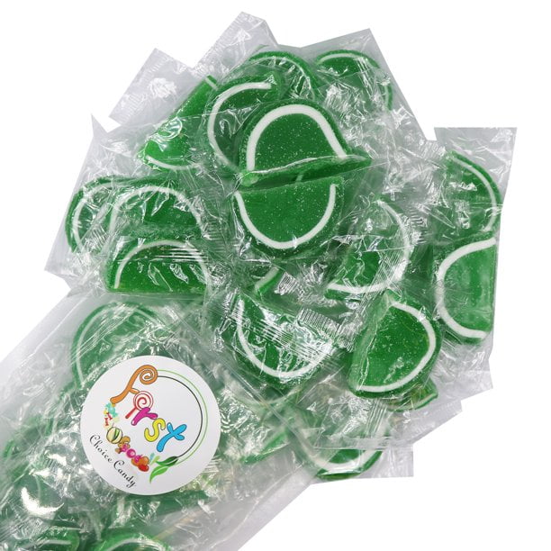 Green Lime Individually Wrapped Jelly Fruit Slices Candy 1 Pound ...