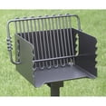 Pilot Rock CBP 135 Park Style Outdoor BBQ Charcoal Grill & Post Black ...