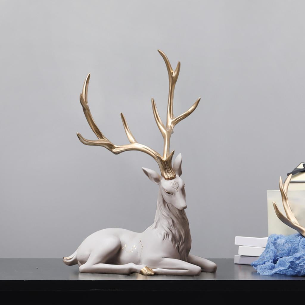 Creative Reindeer Ornaments Light Luxury Collectible Modern Deer ...