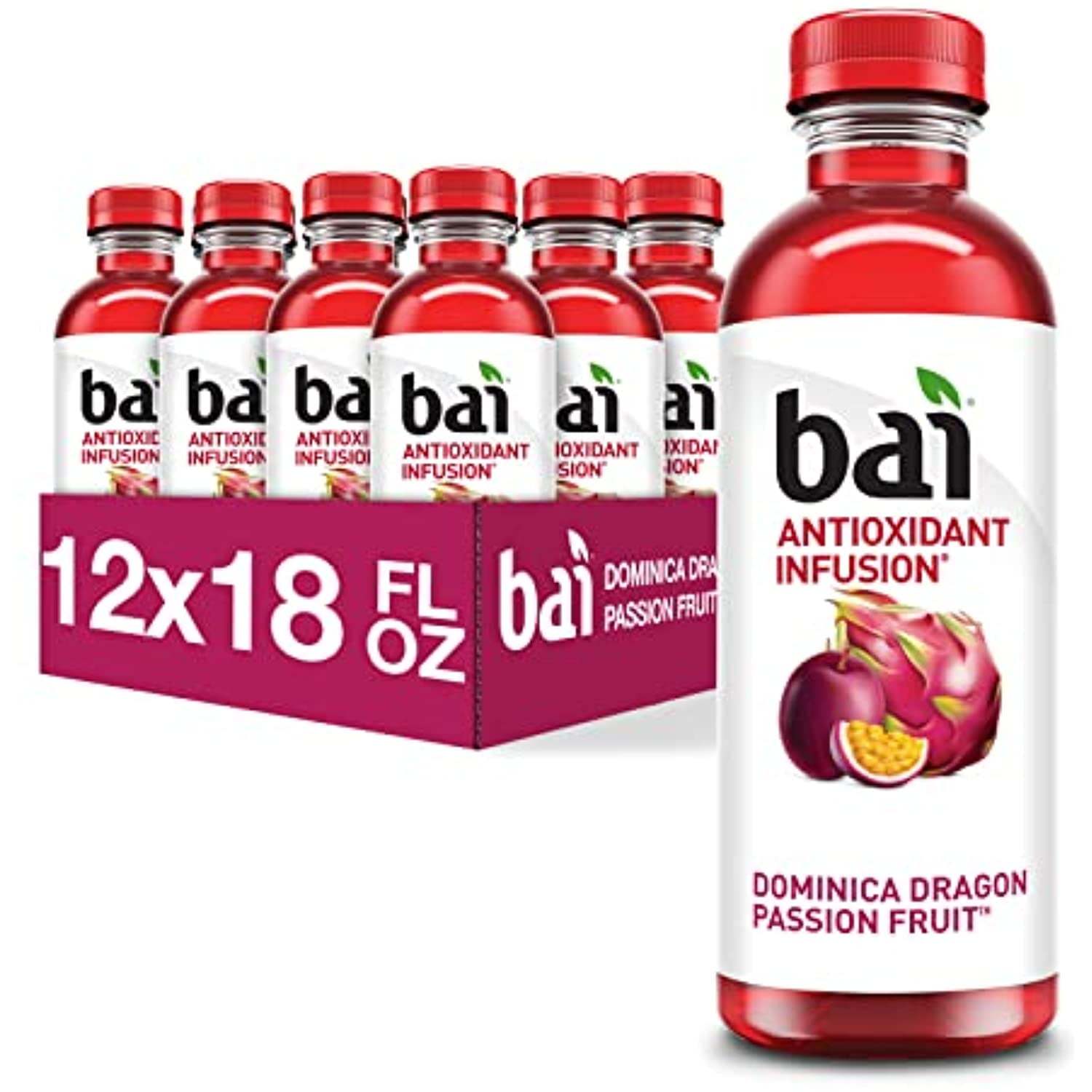 Bai Dragon Passionfruit, Antioxidant Infused Beverage, 18 Fl Oz Bottle ...