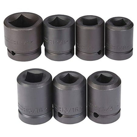 Stanley J1001SS 1" Drive 7-pc Impact Socket Set-4-point - Walmart.com