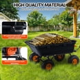 800 LBS Poly Garden Dump Cart, Heavy-Duty Wheelbarrow with 10 in Tires ...