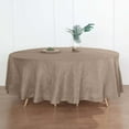 Efavormart 108" Premium Taupe Faux Linen Tablecloth | Slubby Textured ...