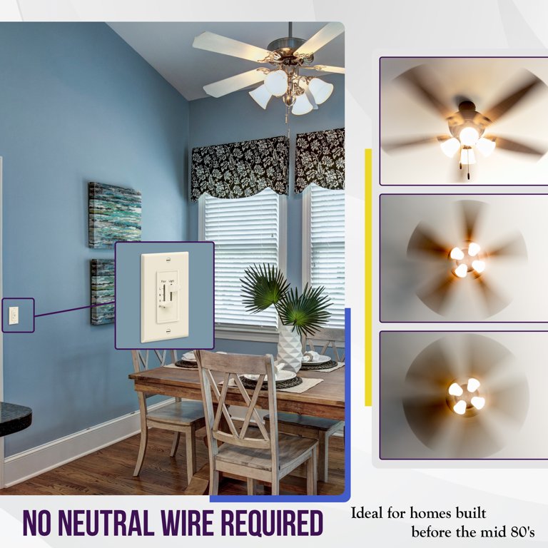Ceiling Fan Switch Light Switch Combo Multiway Switch Wiring A