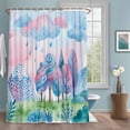 Pink Blue Fantasy Cloud Shower Curtain for Bathroom, Abstract Tree ...