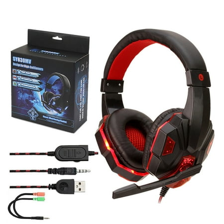 tssuouriy Gaming Headphone Computer Game Console Stereo Surround Sound ...