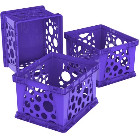 Storex Mini Crates – Stackable Small Storage Crates for Desktop ...