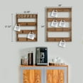 Arikago Solid Wood Mug Hanger, Wall Mounted with 8 Hooks, Rustic Cup ...