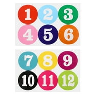 Polka Dots Numbers Stickers - Walmart.com