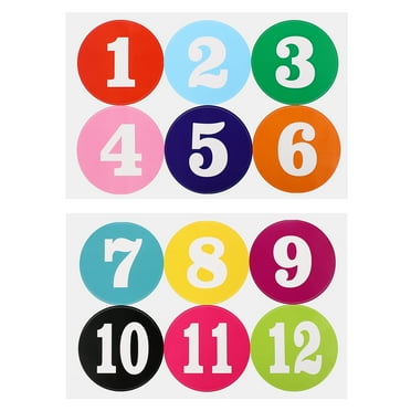 Polka Dots Numbers Stickers - Walmart.com