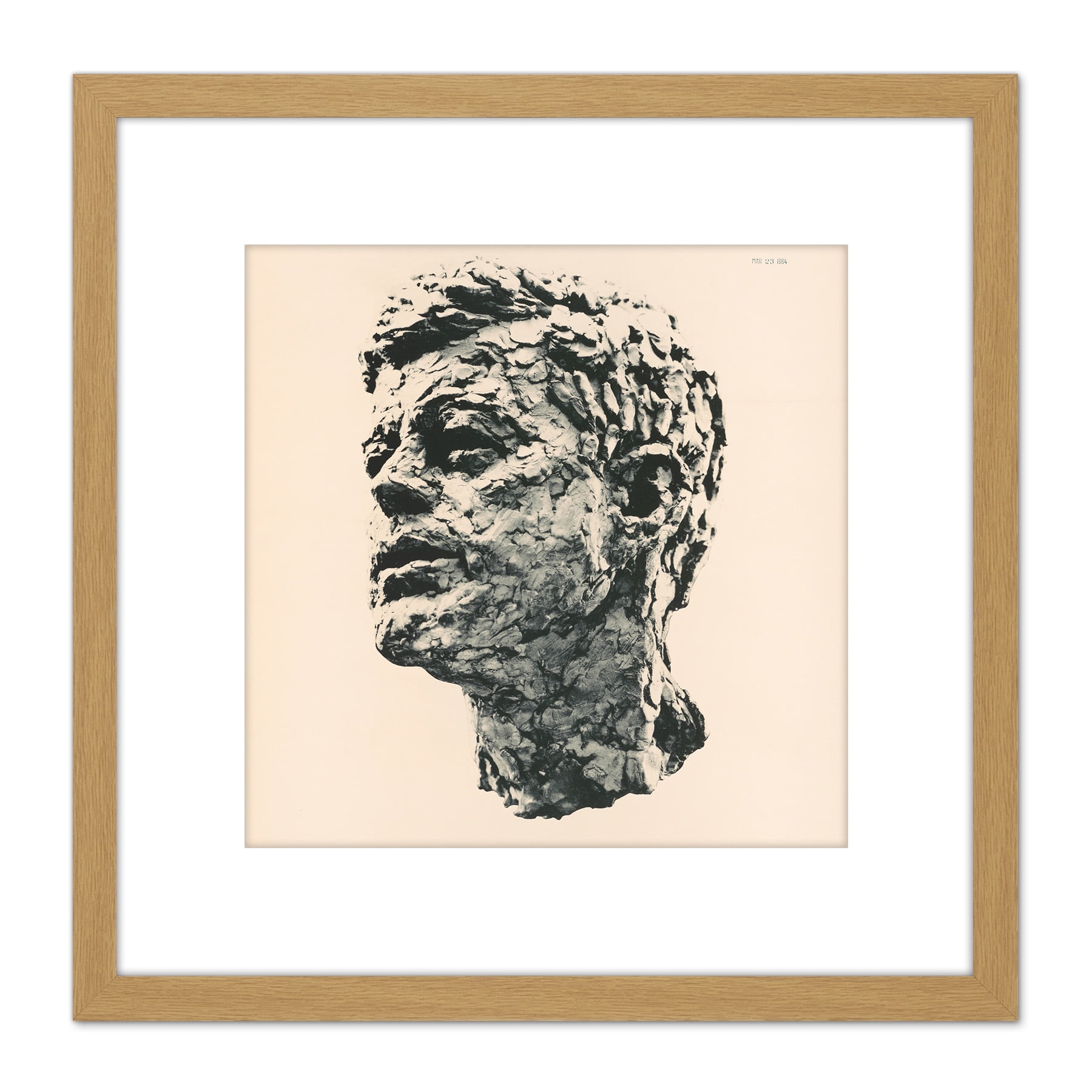 John F Kennedy Head Sculpture Usa President 8X8 Inch Square Wooden ...