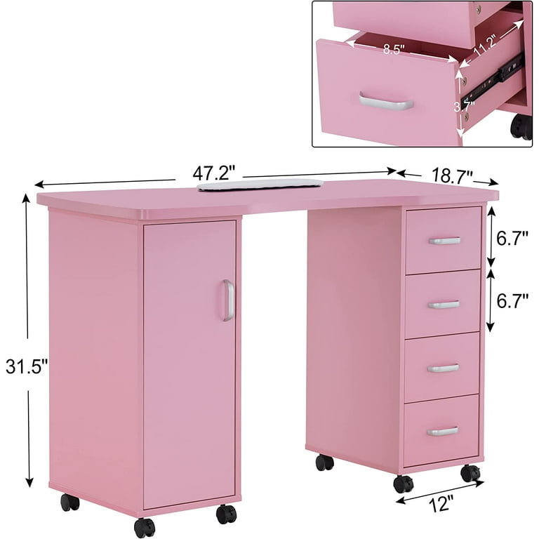 Pink Manicure Table