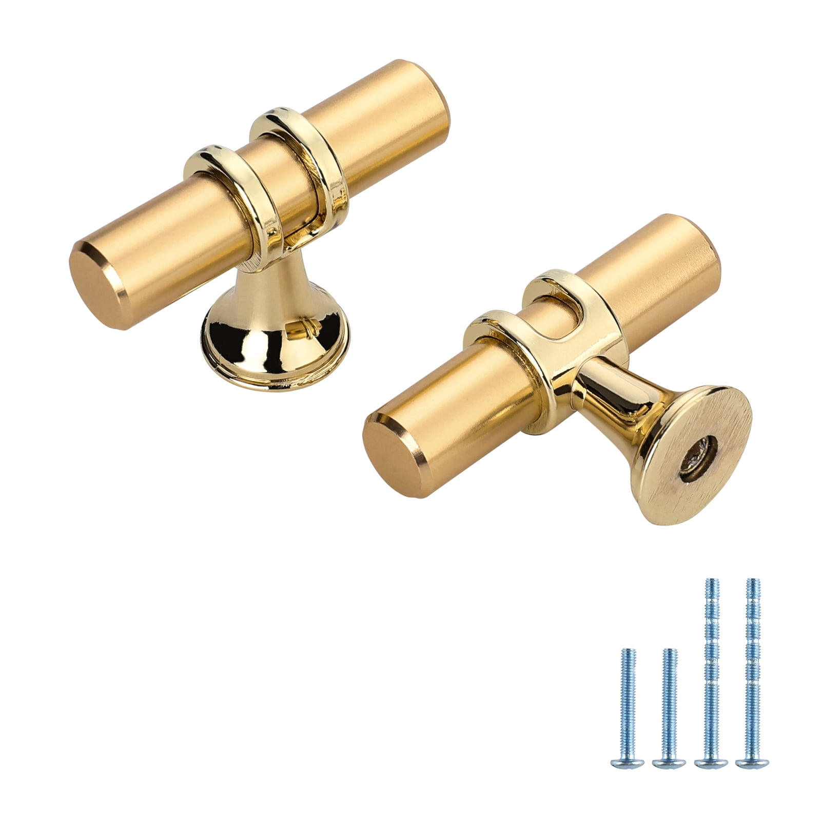 Goldenwarm 30Pack Brushed Brass Cabinet Knobs Golden Drawer Knobs ...