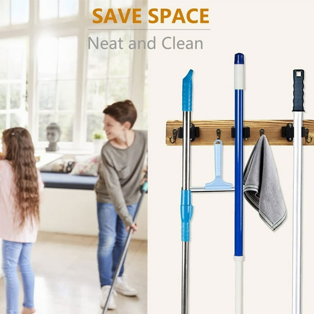 Wood Mops Hanger Portable Household Kitchen Cleaning Cloth Kitchen ...