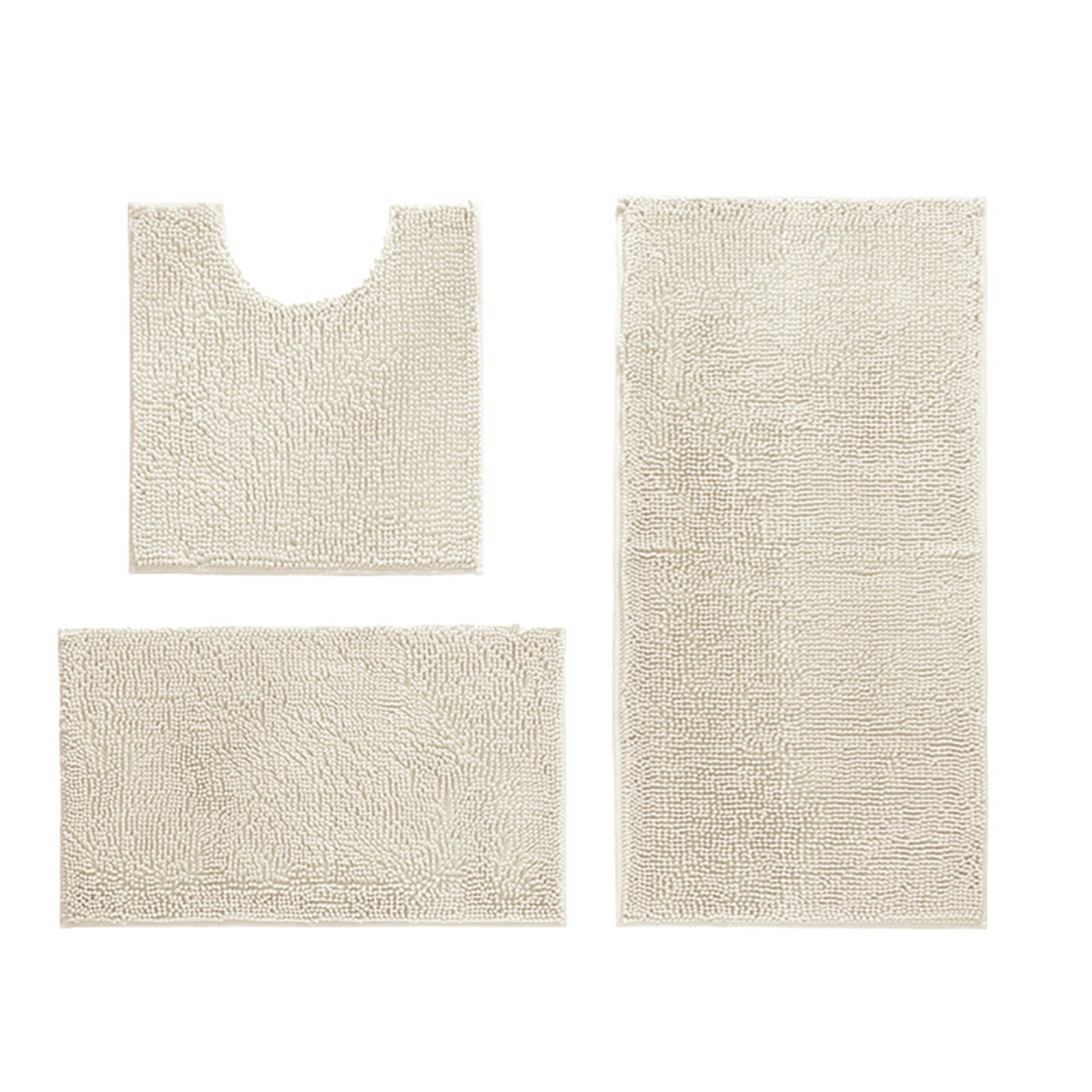 3 Piece Bathroom Rug Set, Slip-Resistant Extra Absorbent Washable, 20 ...