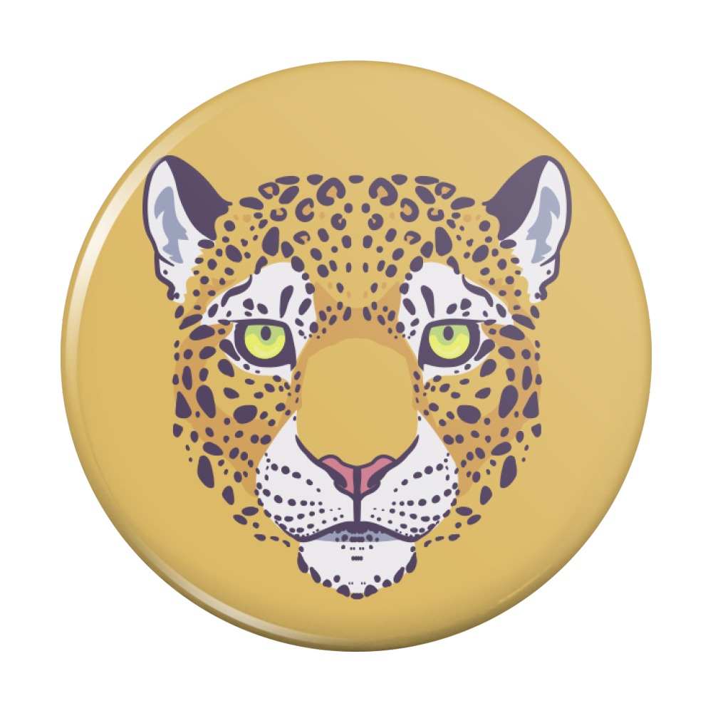 Gold Spotted Leopard Face Kitchen Refrigerator Locker Button Magnet ...