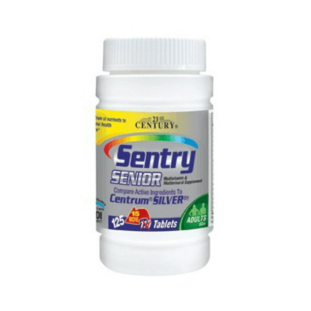 21st Century Sentry Senior Multivitamin & Mineral Tablets, 125 Count ...