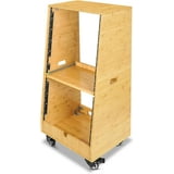 Sound Town DIY Solid Carbonized Bamboo Slanted 20U Studio Rack (12U Top ...