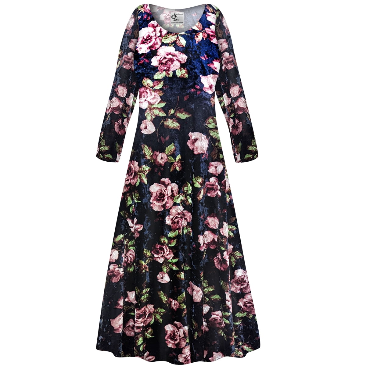 Plus size 9x Petite Womens Strechy Round Neckline with Long Sleeve ...