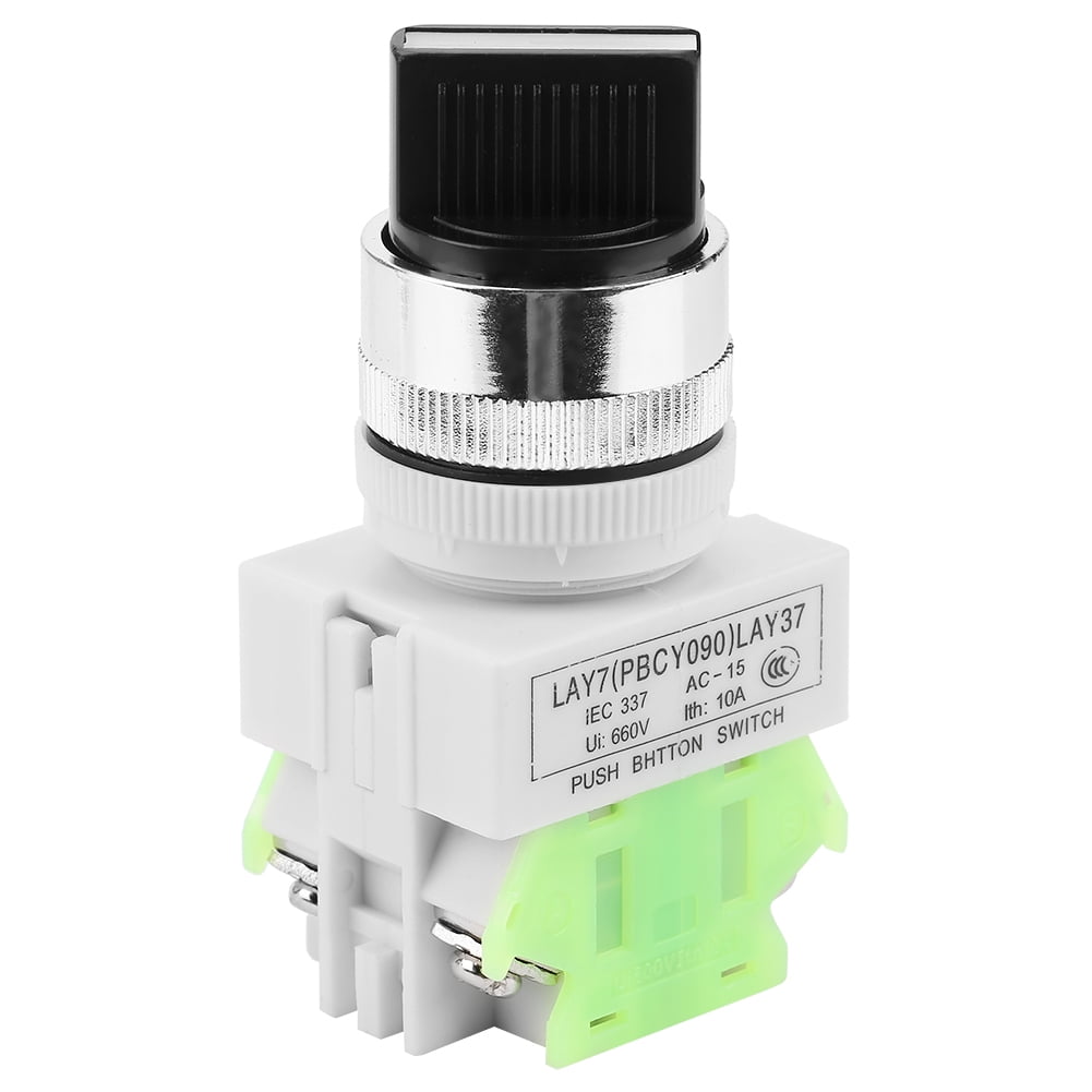 TOPINCN 3 Position Maintained Selector Self-Locking Rotary Switch LAY37 ...