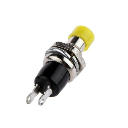10x Mini PBS 110 Push Button Mini Lockless Momentary Switch Yellow ...