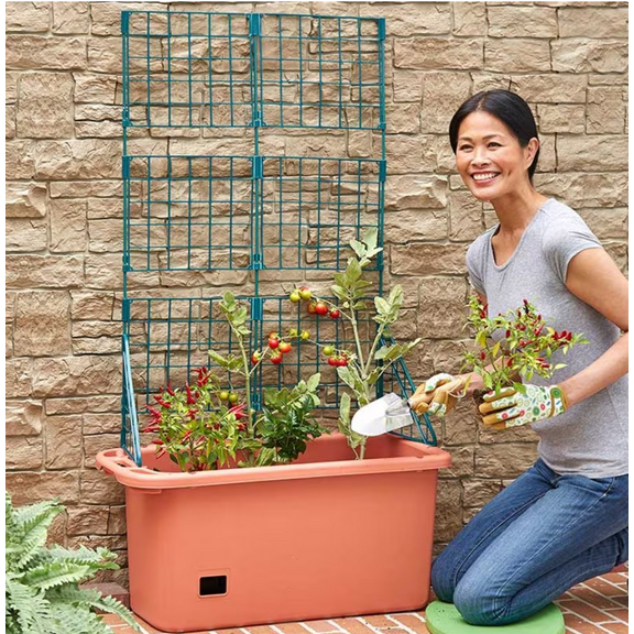 Tomato Planters 41'' Raised Garden Bed Planter Box with Trellis for ...