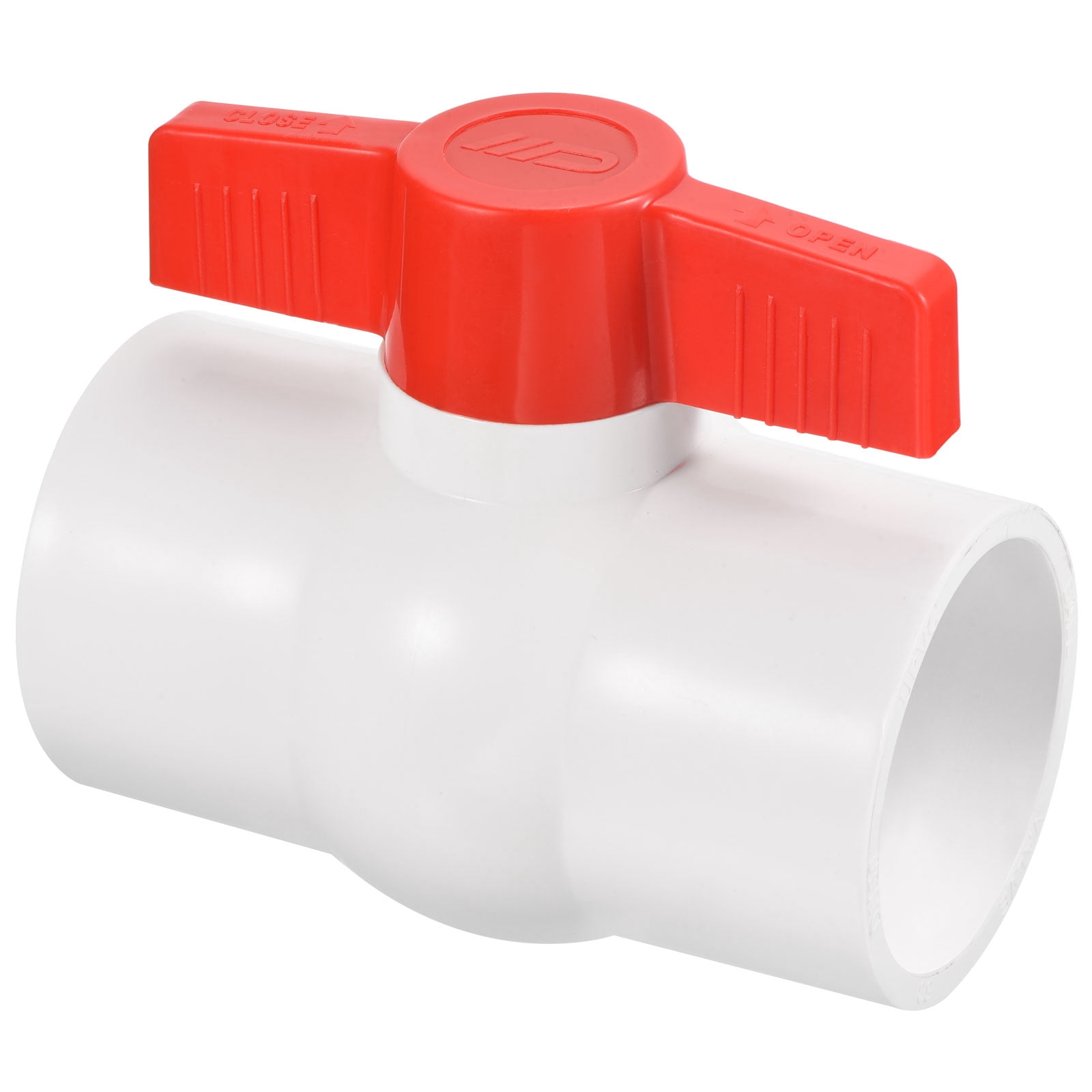 Uxcell 2'' UPVC Ball Valve Compact T Handle Round Socket Water Valve ...