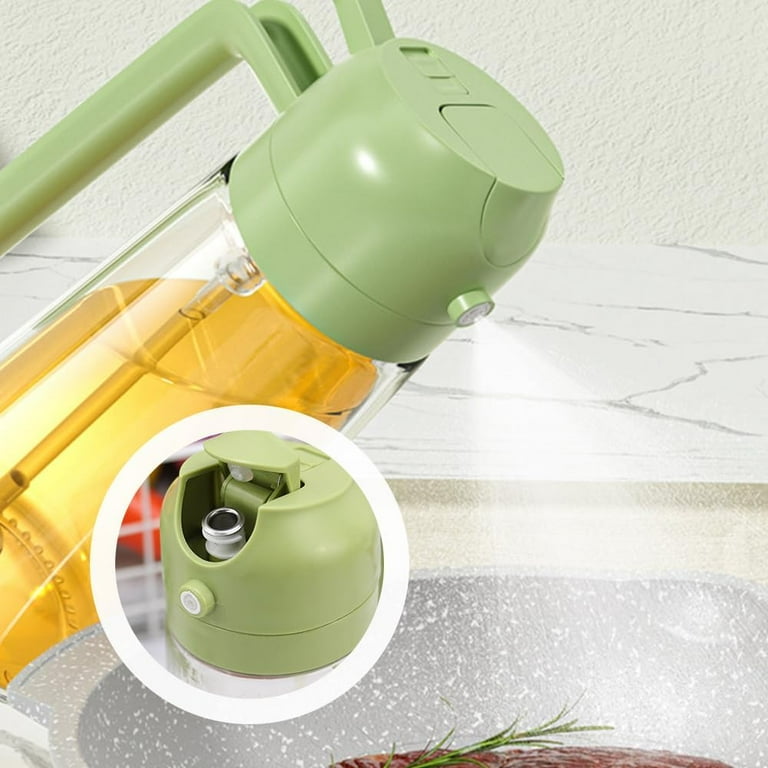 Food Grade Spray Bottle AIIONP2 In 1 Glass Oil Sprayer & Dispenser ...