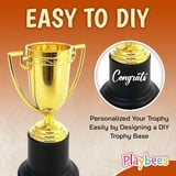 Plastic Golden Cup Trophy for Kids - 24 Pack - 4 Inch Achievement Prize ...