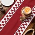 Cherry Red Square Table Runner 18x72 Inch Graphic Retro Red White ...