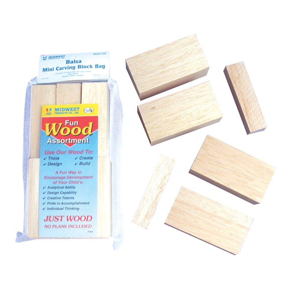 Midwest Mini Carving Balsa Block Set, Just Wood - Walmart.com - Walmart.com