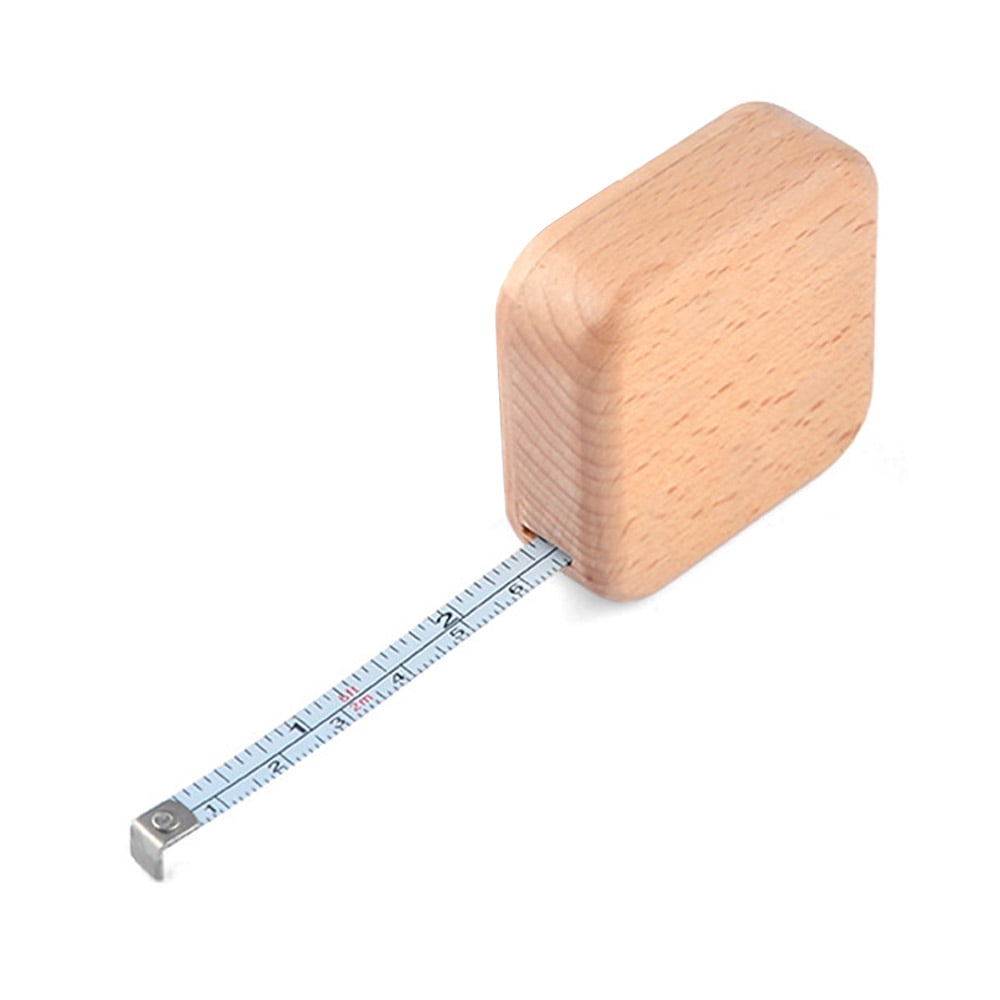 Tape Measure, Wood Case Measuring Tape 2m，Retractable Fabric Tape ...