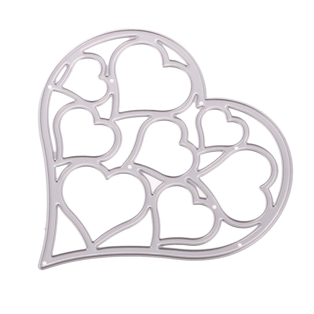 Love Heart Shape Cutting Dies Paper Crafts Paper Embossing Cards Making ...