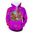 shoper Christmas Suit for Men 2 Pieces Santa Hoodies Tracksuit Novelty ...