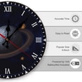 2D Flat Wall Clock Art Print, Silent Non Ticking Battery Operated,Space ...