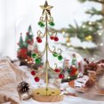 Wrought Iron Tabletop Christmas Tree with Ornament Display Stand, 11 ...