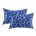 Blue Background Pattern Pillow Case Standard Size Silky Satin Pillow ...