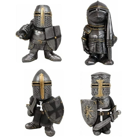 Knight Gnomes Guard Garden Statues - 2021 Gothic Guardians Gnomes ...
