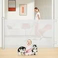 Doulami 71" Retractable Baby Gates for Doorway & Stair 34" Tall Indoor ...