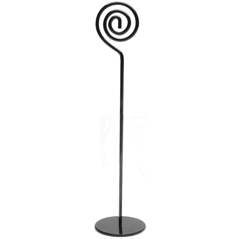 HUBERT® Sign Holder Black Metal Wire Swirl Top Sign Holder - 9"H ...