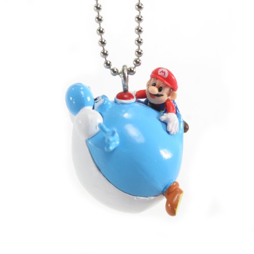 Super Mario Galaxy 2 Gashapon 1.5" Keychains - Mario on a floating Blue ...