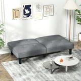 Costway Convertible Folding Futon Sofa Bed with 6-Position Adjustable ...