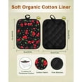 100% cotton pot holder 2-piece set with pocket- cute 440° heat ...