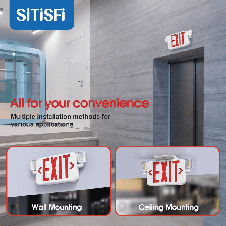 Wall Mounted Battery Backup Led Emergency Exit Light Buy