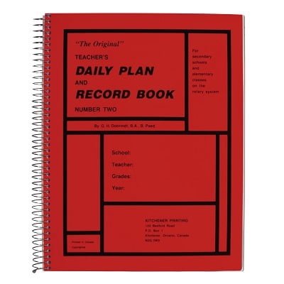 Planner-Teacher Plan & Record, Secondary Red - Walmart.ca