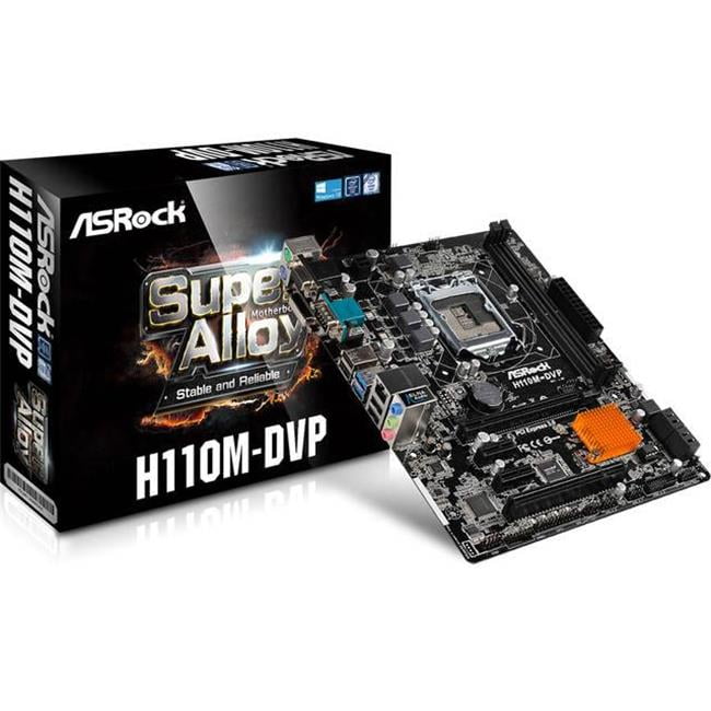 ASRock H110M-DVP LGA1151 Intel H110 DDR4 SATA 3 & USB 3.0 A & GbE Micro ...