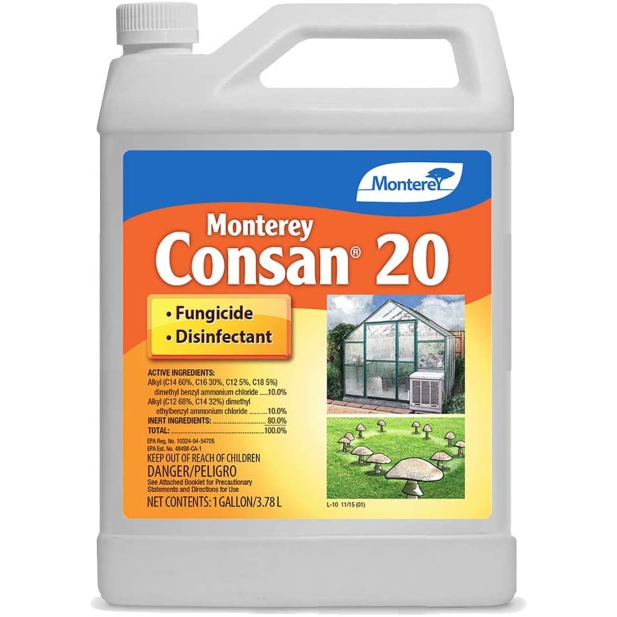 Monterey Consan 20 Fungicide Disinfectant Deodorizer Concentrate, 1 ...