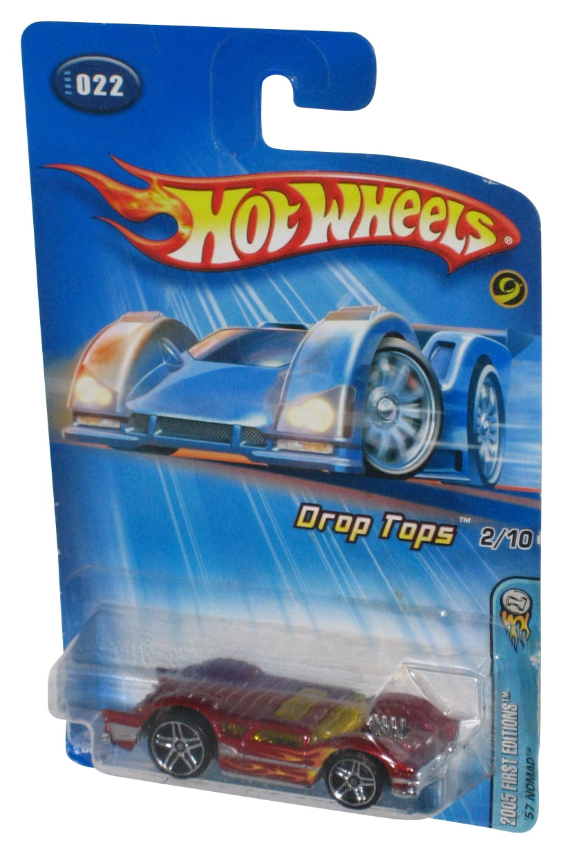 Hot Wheels Drop Tops 2/10 2005 First Editions Red '57 Nomad Toy Car 022 ...