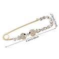 Brooch Pin， 3D Flower Decor Scarf Pin with Rhinestone Inlay Thick ...
