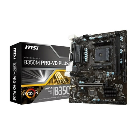 MSI B350M PRO-VH PLUS - Motherboard - micro ATX - Socket AM4 - AMD B350 ...